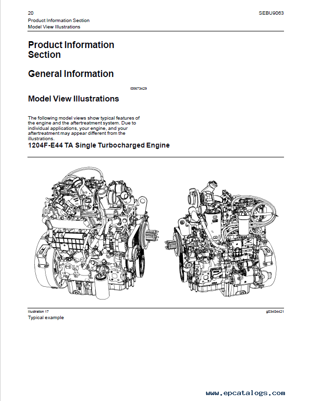 Download Perkins Engine 1204F Series Operation Maintenance