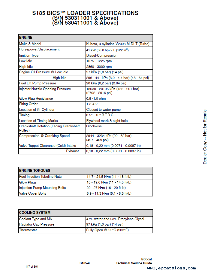 Bobcat Loader Technical Service Guide PDF Download