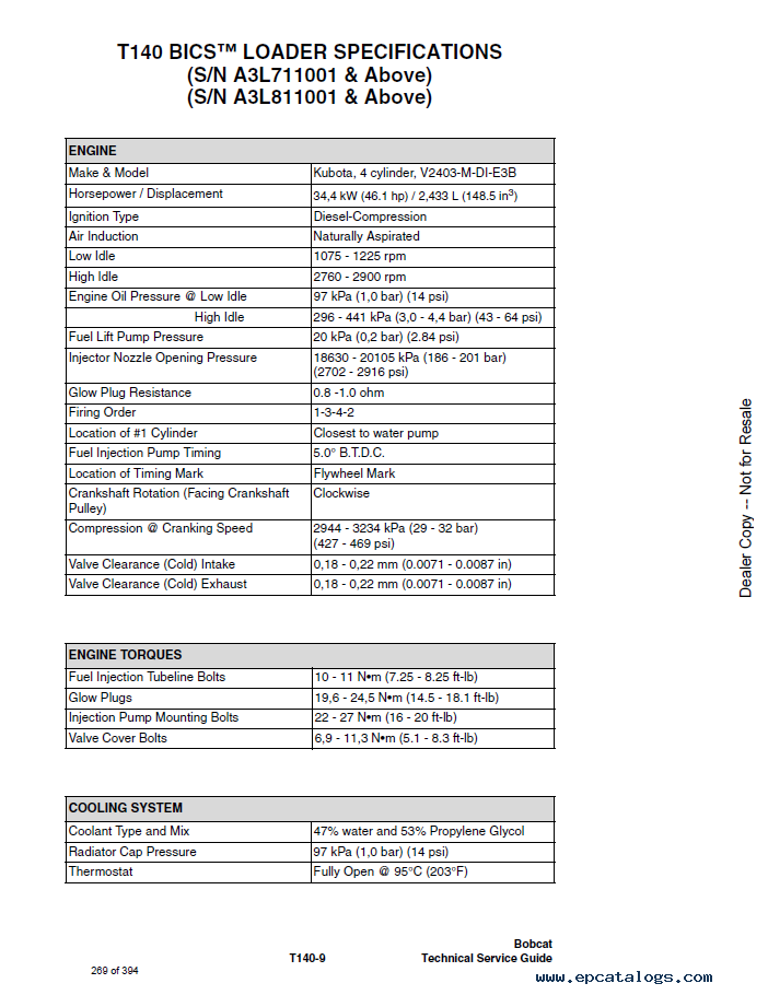 Bobcat Loader Technical Service Guide PDF Download