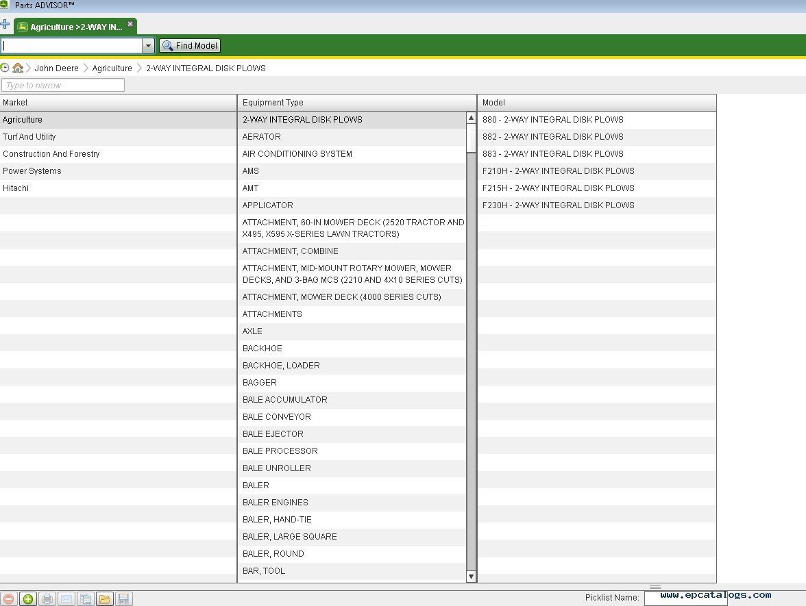 John Deere Parts ADVISOR 2018