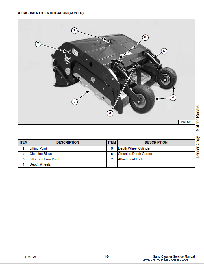 Bobcat Sand Cleaner SC200 Service Manual PDF