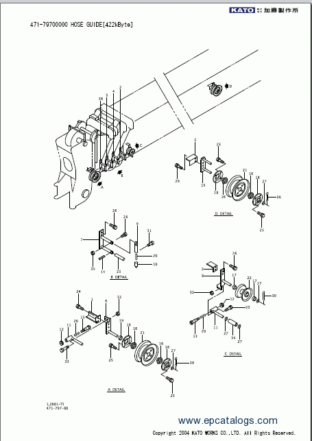 KATO SL-600 (KR-50H-L), spare parts catalog, Heavy Technics + Repair