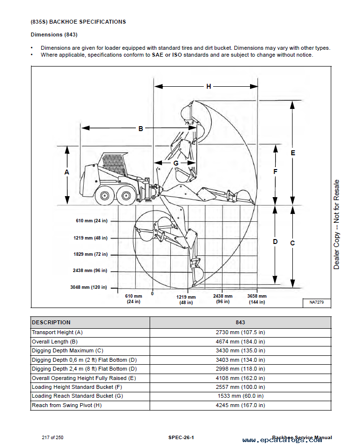 Bobcat Backhoe Attachment Specs