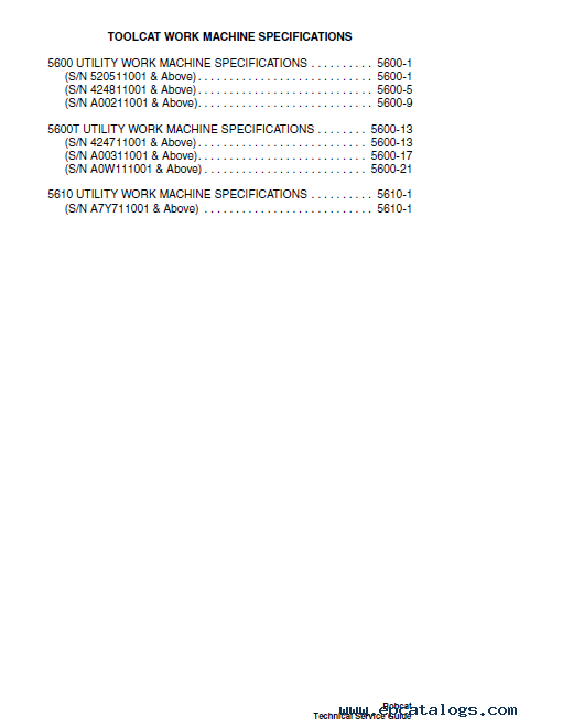 Bobcat Technical Service Guide PDF