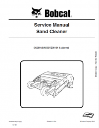 Bobcat Sand Cleaner SC200 Service Manual PDF