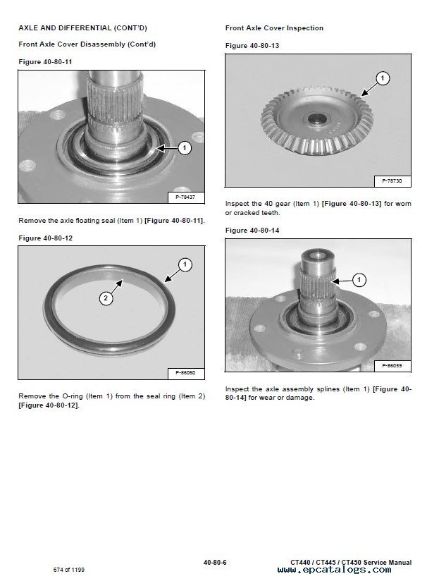 Bobcat CT440 CT445 CT450 Compact Tractor Service Manuals